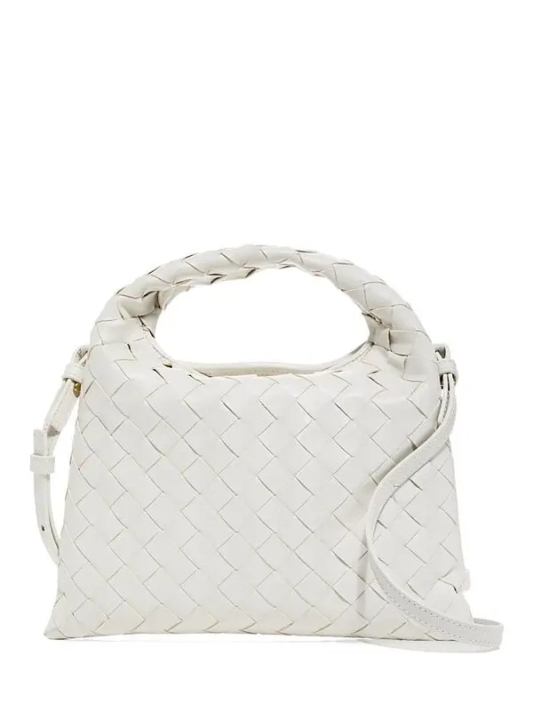 Bottega Veneta Mini Hop Intrecciato Shoulder Bag - Naturale
