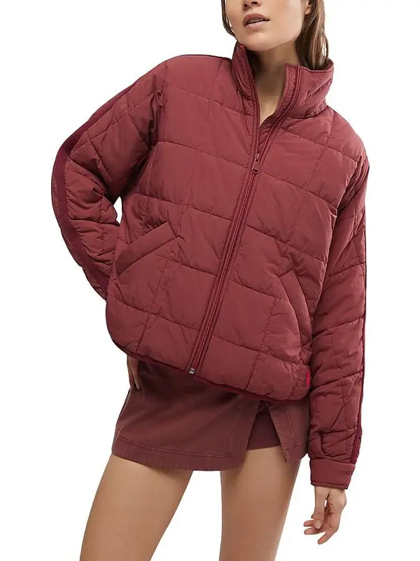 Free People Pippa Packable Puffer Jacket - Sour Cherry