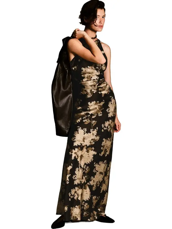 REFORMATION Anaiis Silk Maxi Dress - Multi