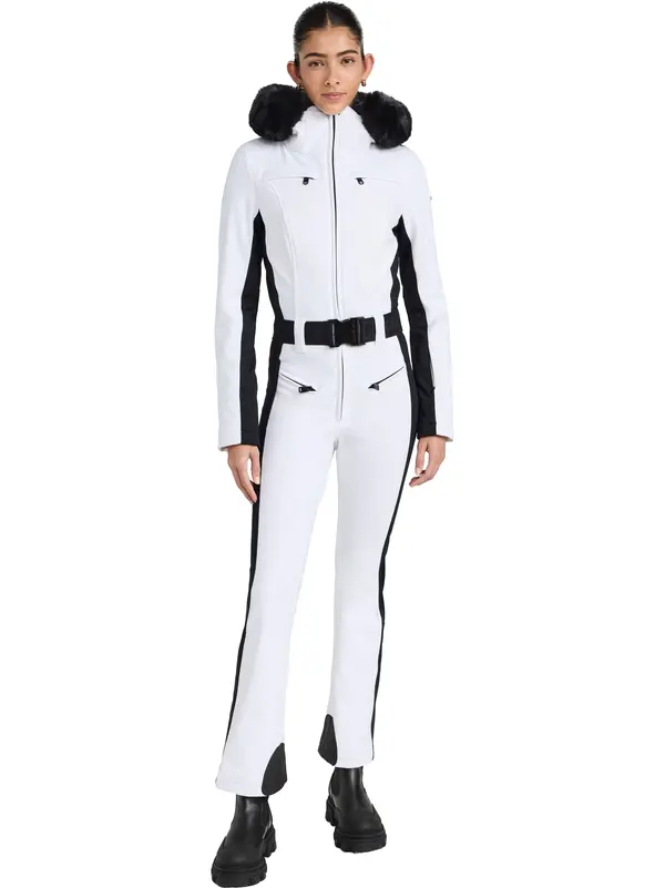 Goldbergh Parry Ski Jumpsuit Faux Border - White