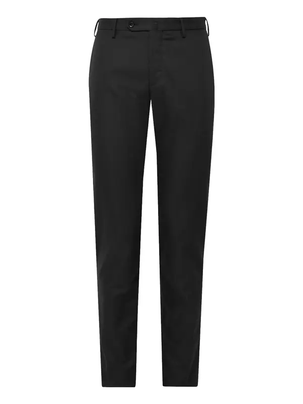SLOWEAR Slim-fit Twill Trousers - Black