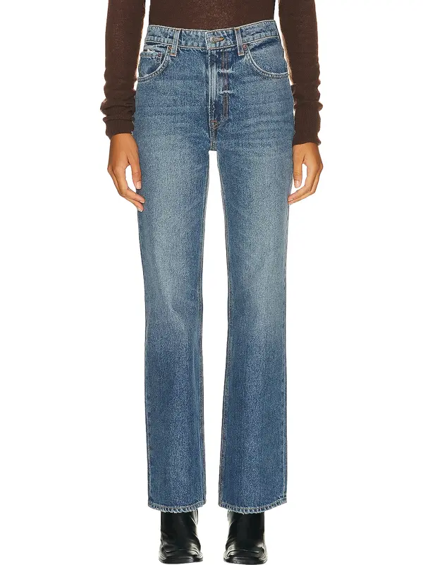 GRLFRND Melanie Petite High-rise Boot Cut Jeans - Los Feliz