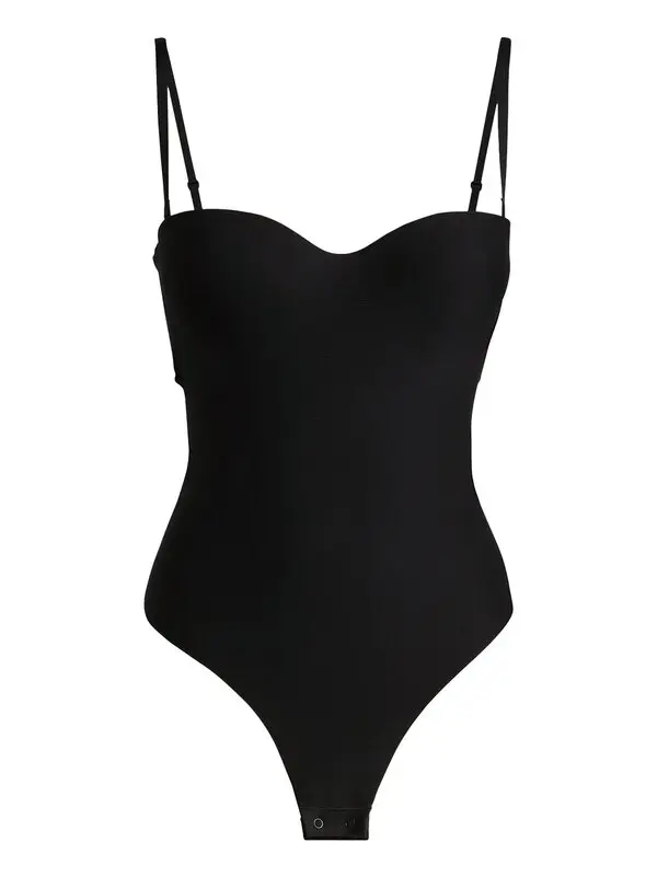 SKIMS Moulded Underwire Thong Bodysuit - Black