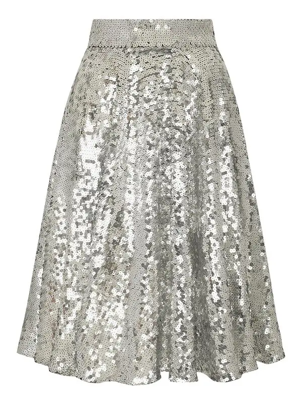 Dolce & Gabbana Sequined Midi Circle Skirt - Blue