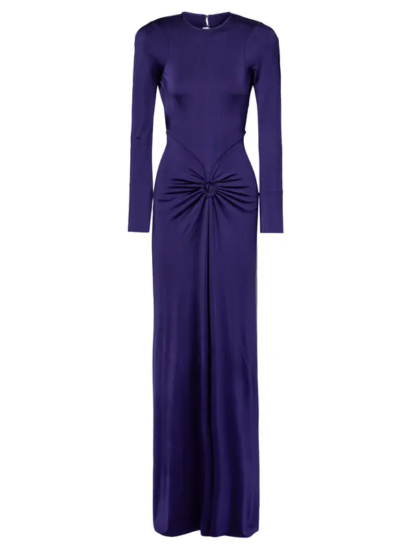 Victoria Beckham Open-back Gathered Gown - Purple
