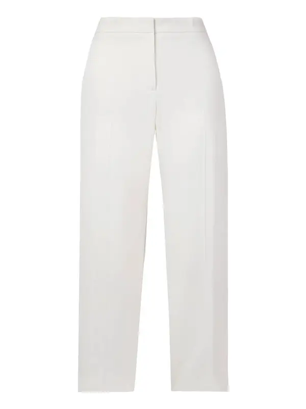 Alexander McQueen Crepe Straight-leg Pants - Neutrals