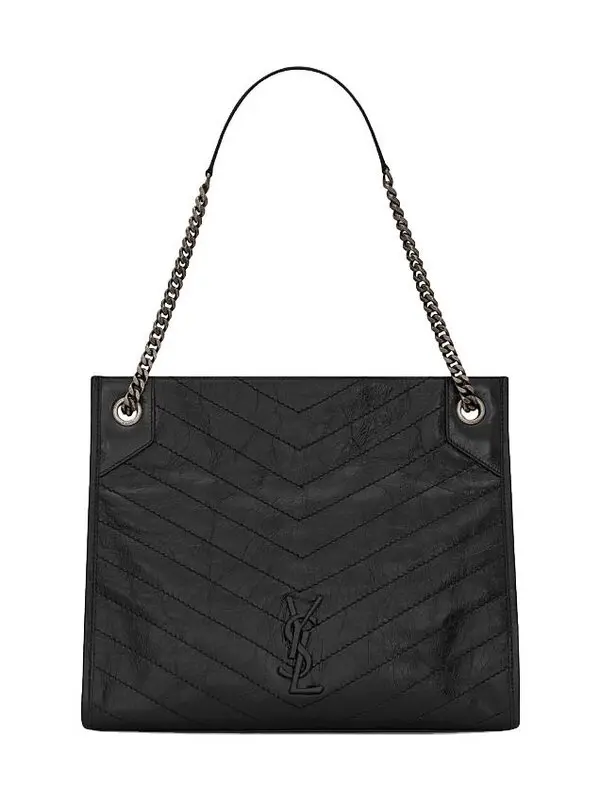 Saint Laurent Niki Shopping Tote Bag - Black Vintage Leather