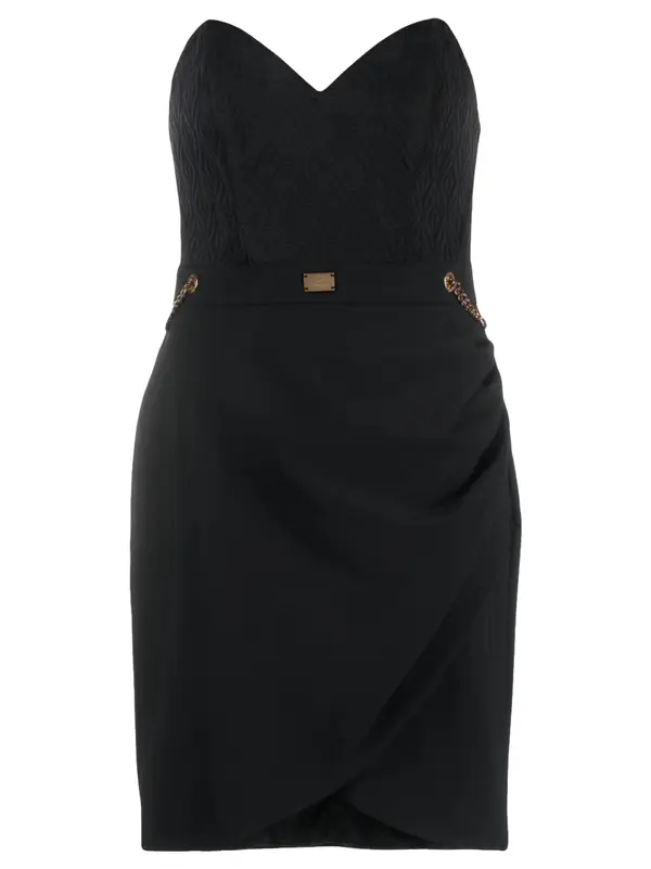 Elisabetta Franchi Sweetheart-neckline Minidress - Black