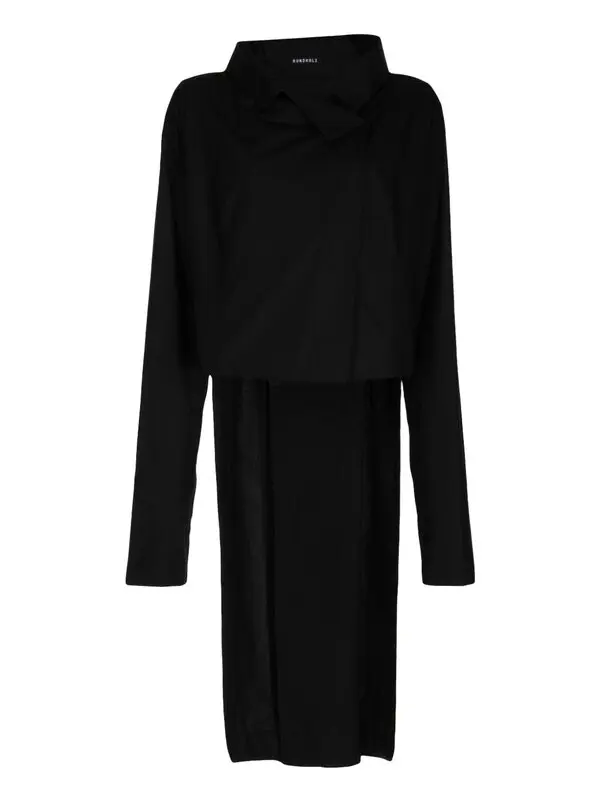RUNDHOLZ Asymmetric Cotton Shirt - Black