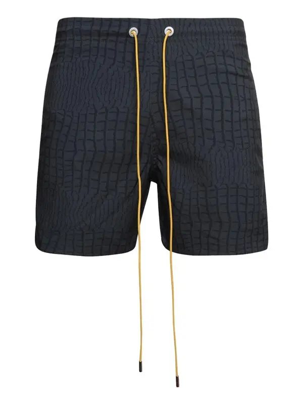 Rhude Animal-print Swim Shorts - Black