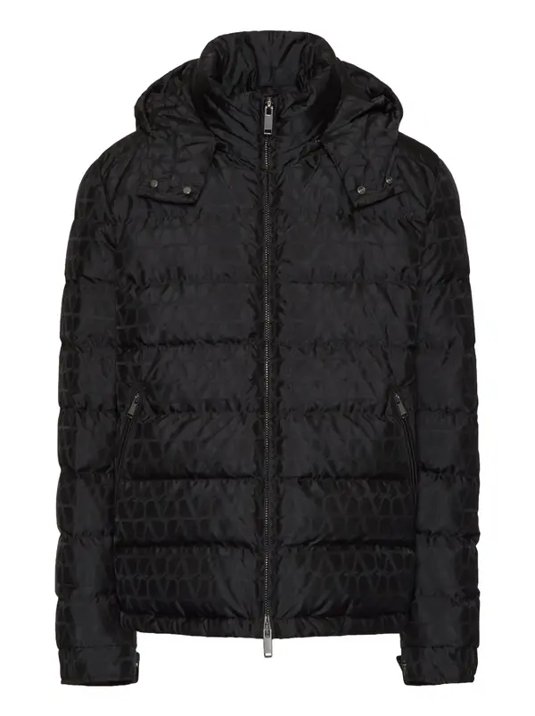 Valentino Garavani Toile Iconographe Padded Jacket - Black