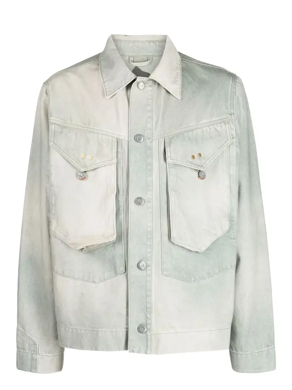 OBJECTS IV LIFE Panelled Denim Jacket - Green