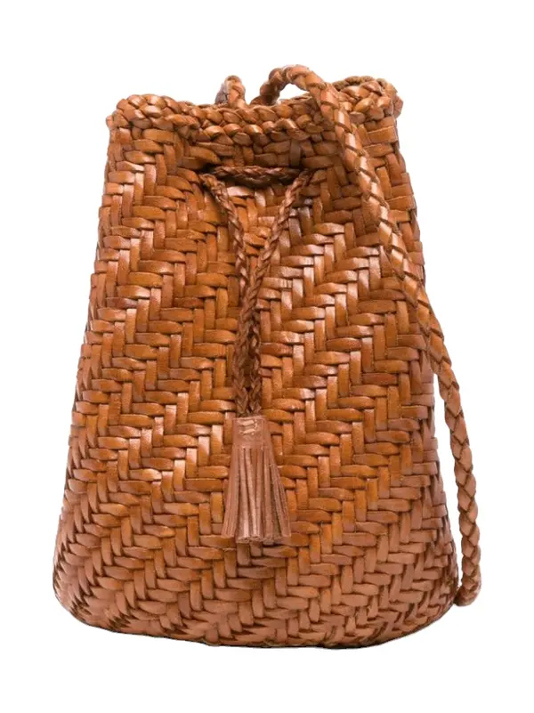 Dragon Diffusion Pompom Double Jump Bucket Bag - Brown