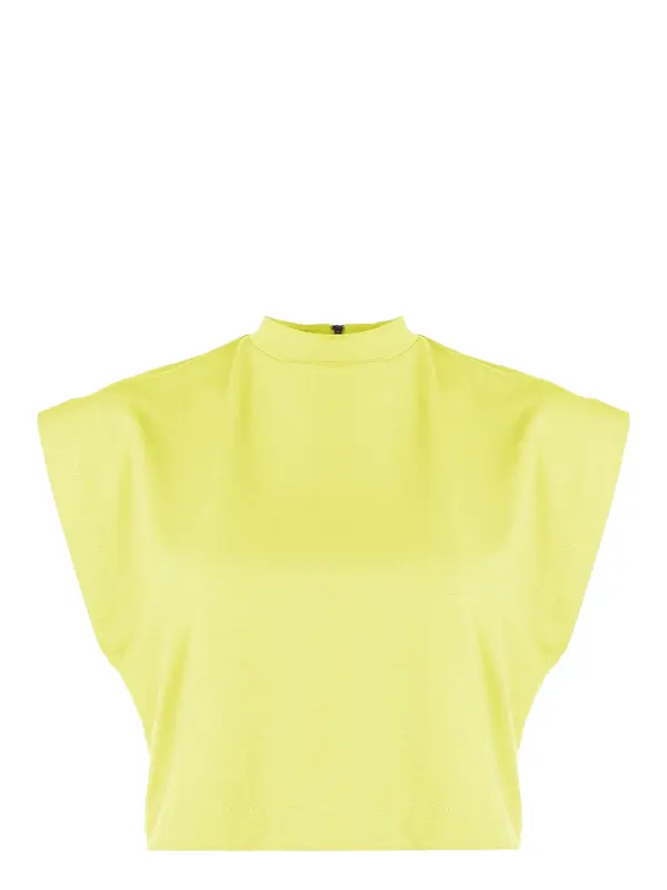 LENNY NIEMEYER Mock-neck Cropped Top - Green