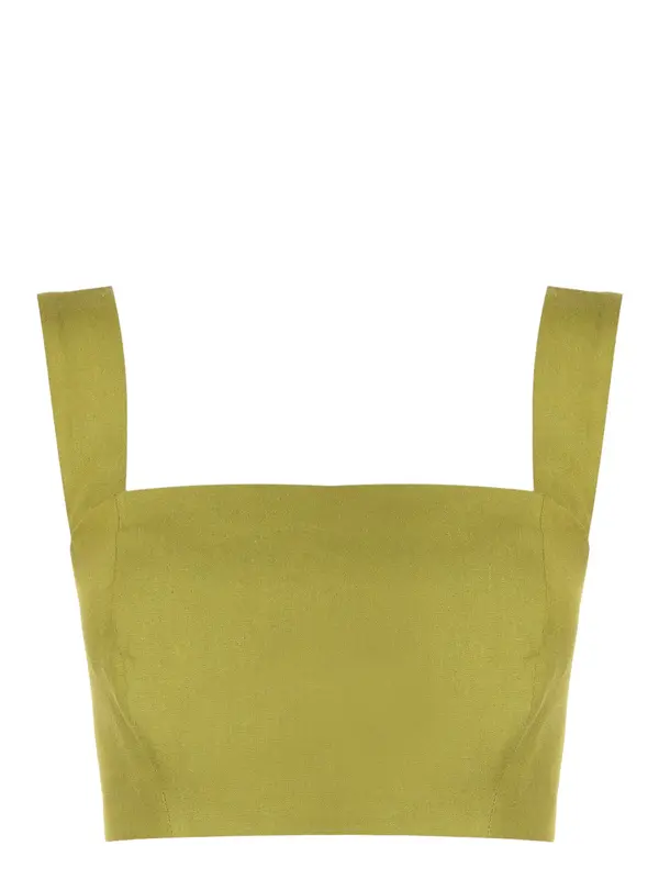 LENNY NIEMEYER Square-neck Cropped Top - Green