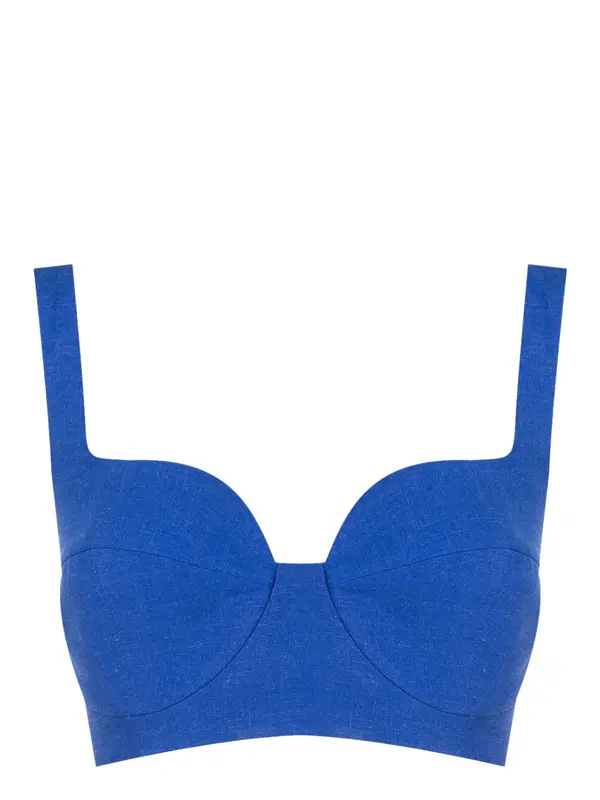 LENNY NIEMEYER V-neck Cropped Top - Blue