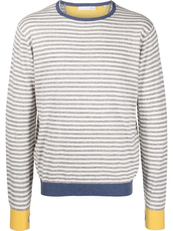 PRIVATE STOCK LABS The Maximilien Striped Sweatshirt - White