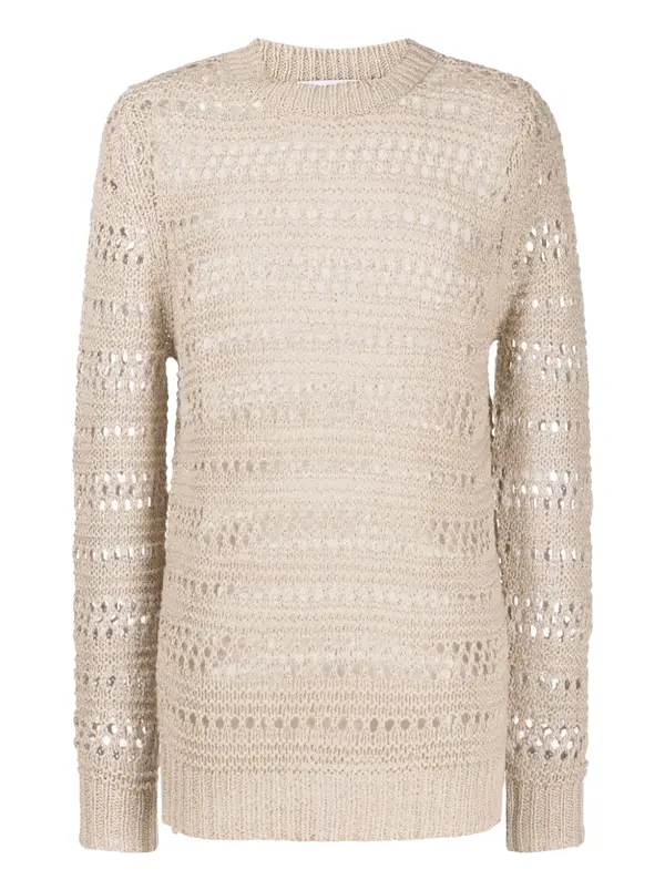 PRIVATE STOCK LABS The Horatio Open-knit Jumper - Neutrals