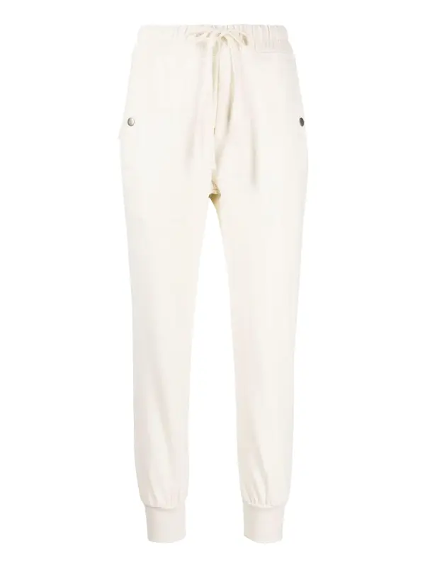 THOM KROM Drawstring Cotton-blend Trousers - Neutrals