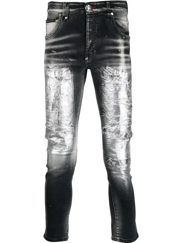 Philipp Plein Mid-rise Skinny Jeans - Black