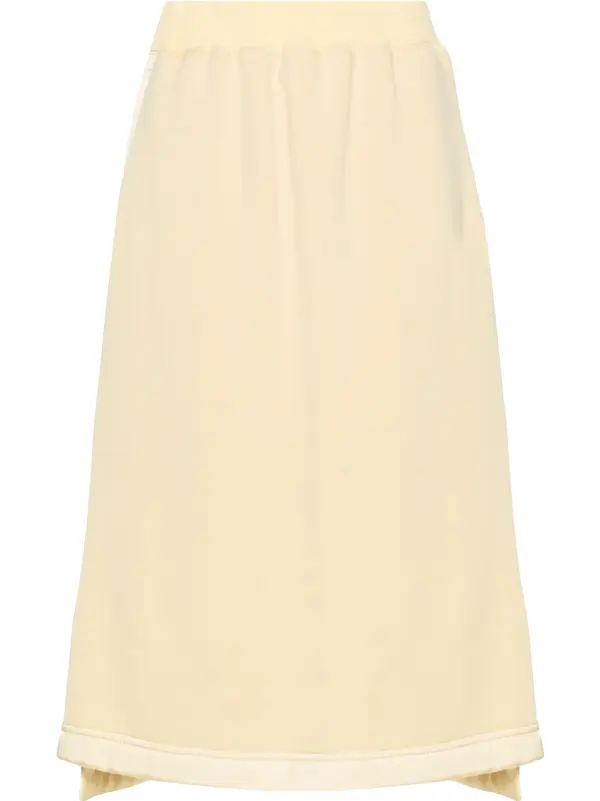 JIL SANDER Virgin Wool-blend Midi Skirt - Yellow