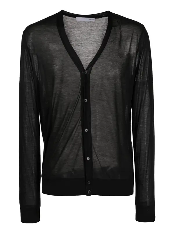 PRIVATE STOCK LABS Nero Semi-sheer Cardigan - Black
