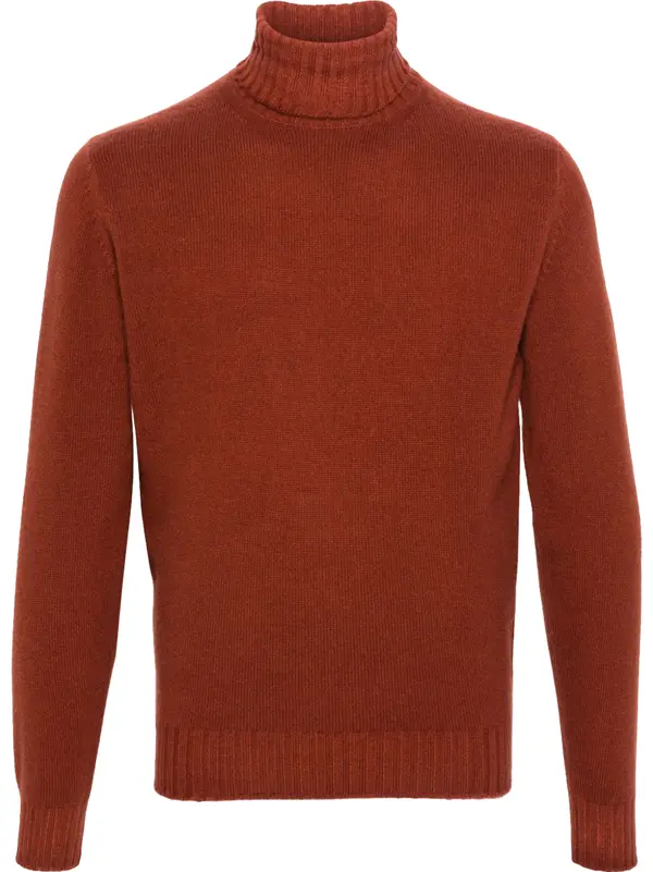 DELL'OGLIO Roll-neck Long-sleeve Jumper - Orange