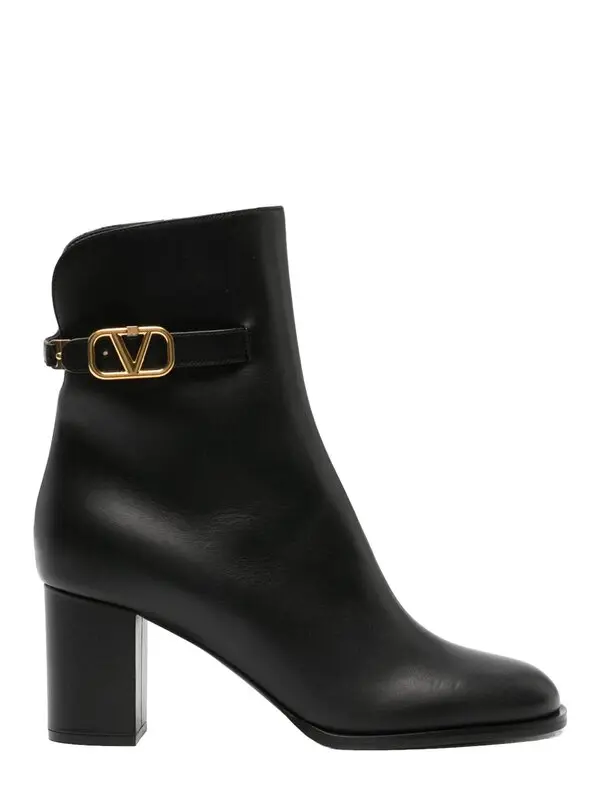 Valentino Garavani Vlogo Signature 70mm Leather Boots - Black