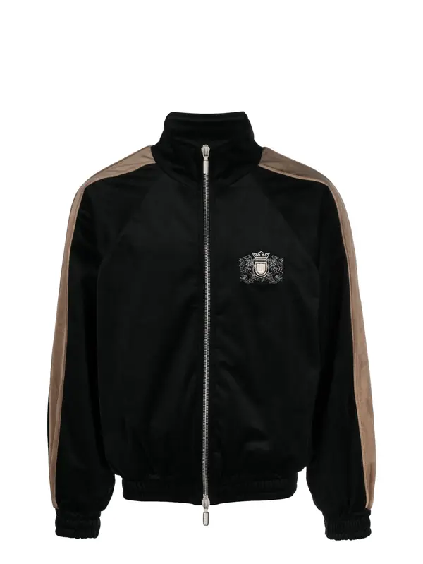 Rhude Sky Lounge Velvet Track Jacket - Black