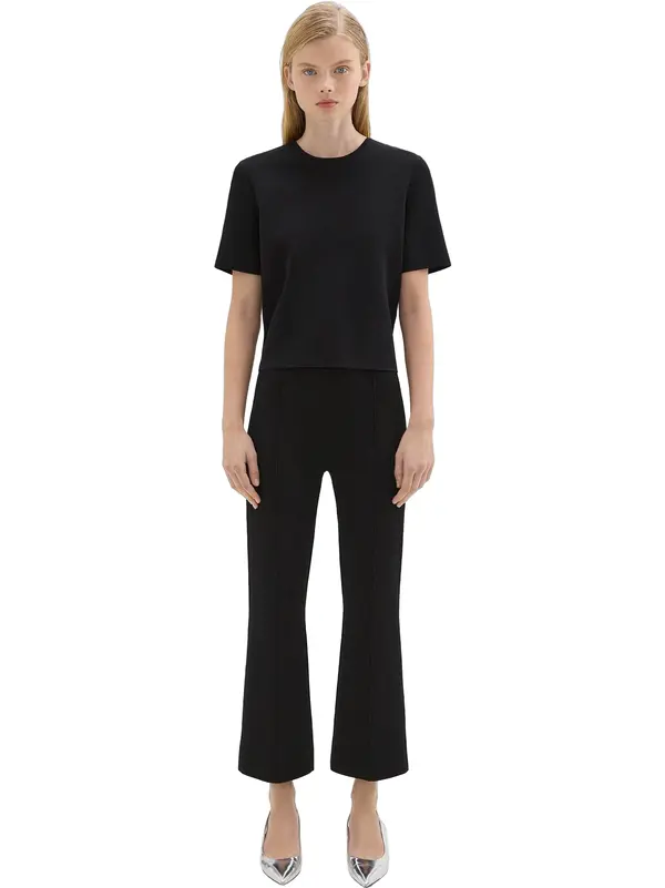 Theory Cropped Flare Pant - Black