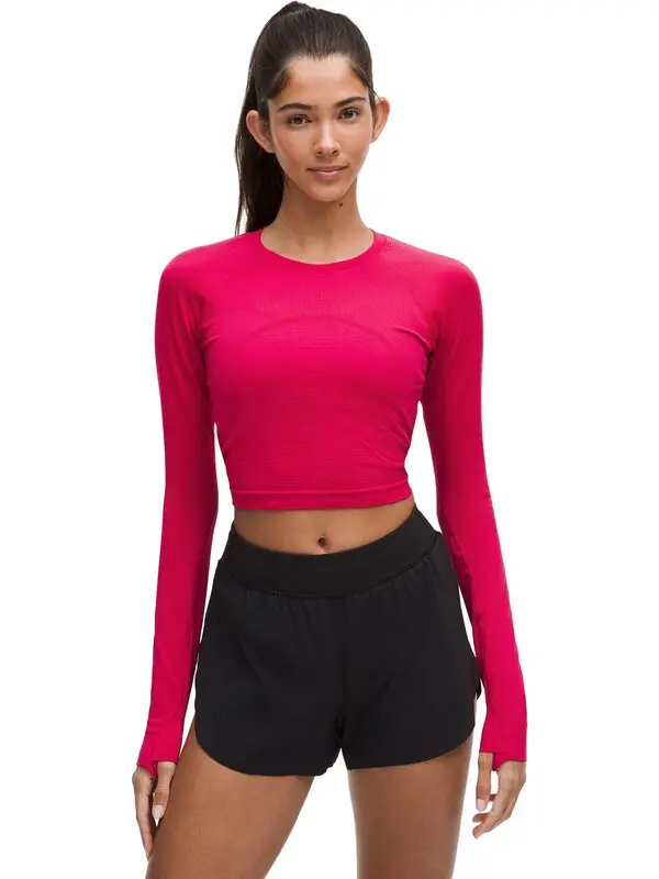 Lululemon Swiftly Tech Cropped Long-sleeve Shirt 2.0 - Pink Dragonfruit
