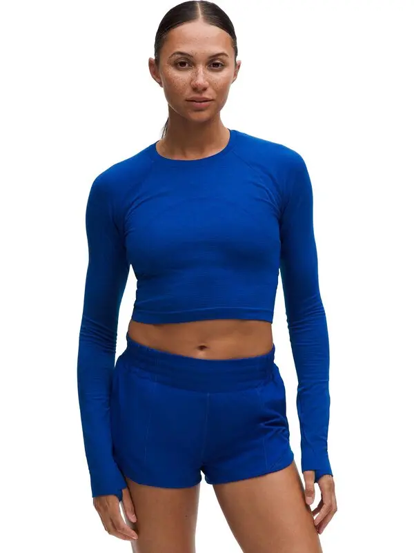 Lululemon Swiftly Tech Cropped Long-sleeve Shirt 2.0 - Riverside/riverside