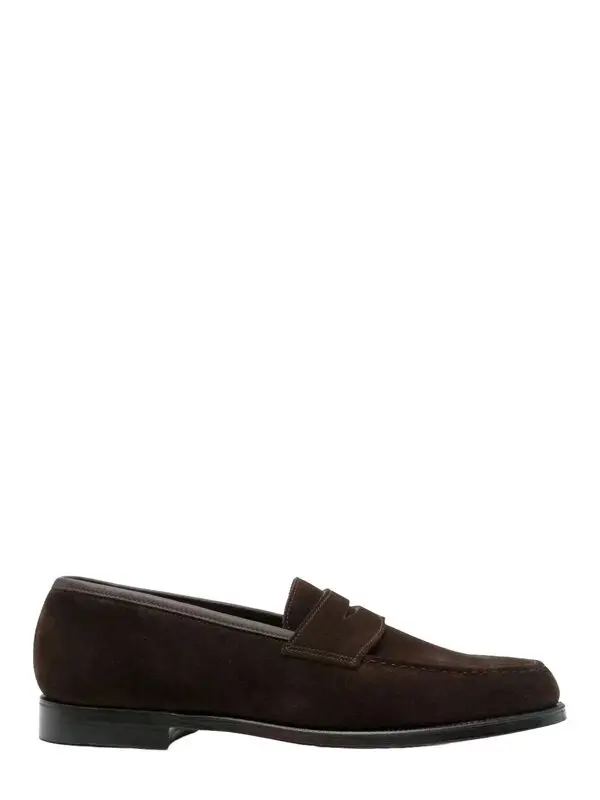 Crockett & Jones Boston Suede Loafers - Brown