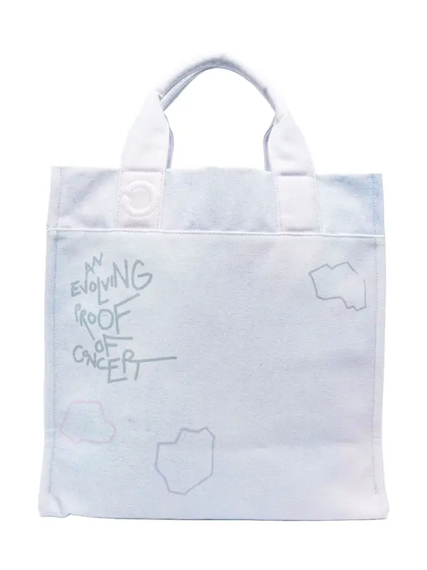 OBJECTS IV LIFE Slogan-print Cotton Tote Bag - Purple