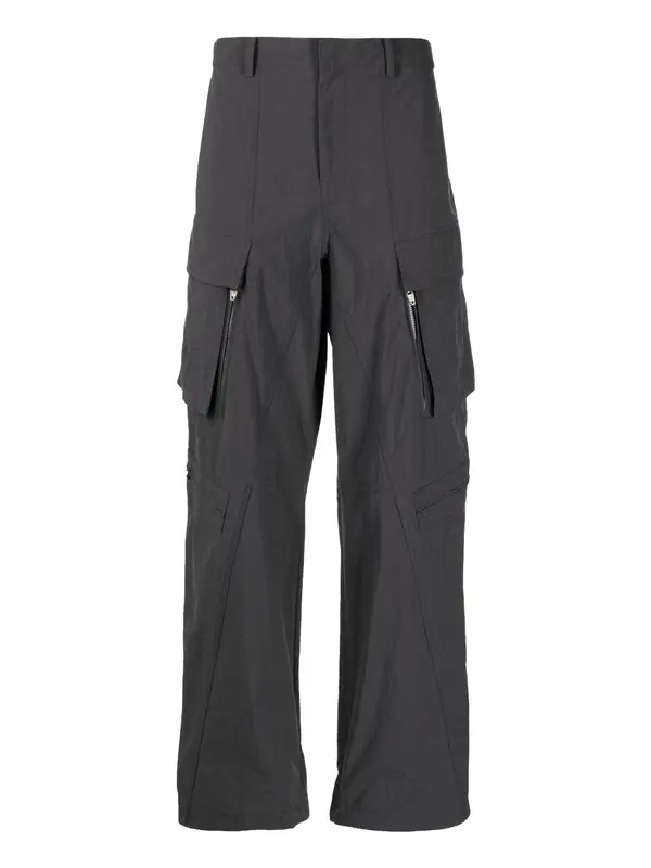 JUUN.J Mid-rise Wide-leg Cargo Trousers - Grey