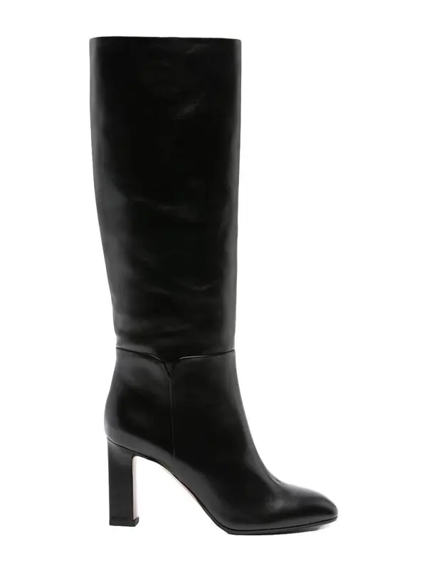 AQUAZZURA Sellier 85mm Leather Knee Boots - Black