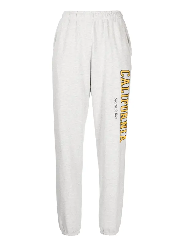 SPORTY & RICH California Logo Track Pants - Grey