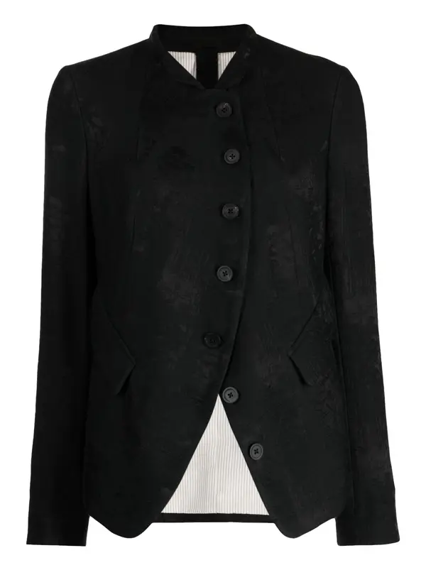 FORME D'EXPRESSION Distressed Off-centre Blazer - Black