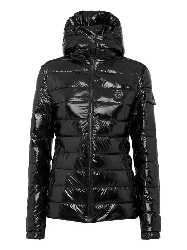 Philipp Plein Logo-plaque Puffer Jacket - Black