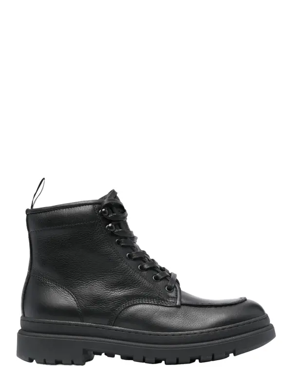Polo Ralph Lauren Lace-up Leather Boots - Black
