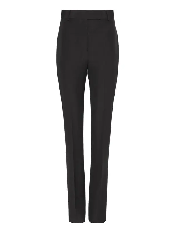 FERRAGAMO Pressed-crease Tailored Trousers - Black