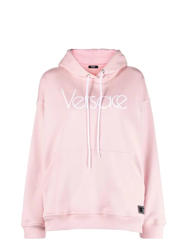 Versace 1978 Re-edition Logo-embroidered Hoodie - Pink