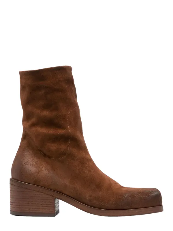 Marsèll 55mm Cassello Square-toe Ankle Boots - Brown