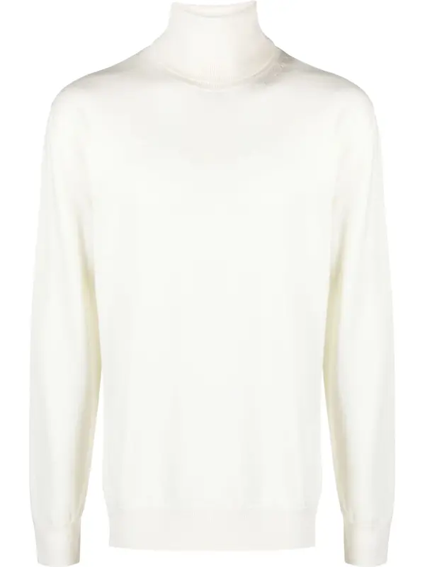 JIL SANDER Roll-neck Wool Jumper - Neutrals
