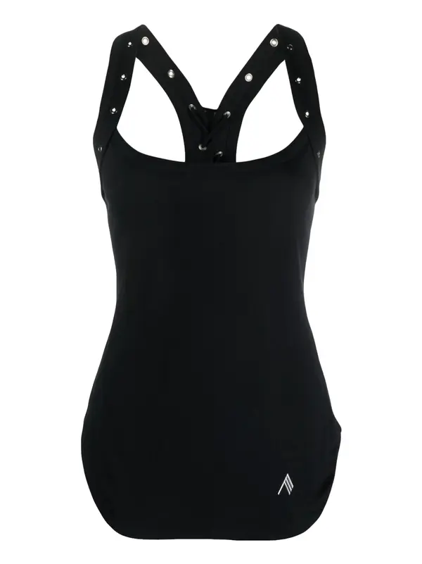 Attico Racerback Tank Top - Black