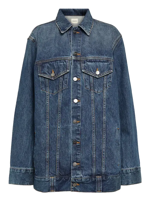 Khaite Ross Denim Trucker Jacket - Blue