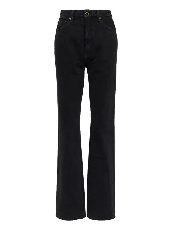 Khaite Danielle High-rise Straight Jeans - Black