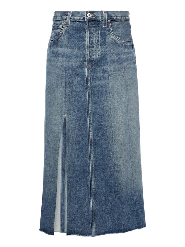 Citizens Of Humanity Raian Denim Midi Skirt - Blue