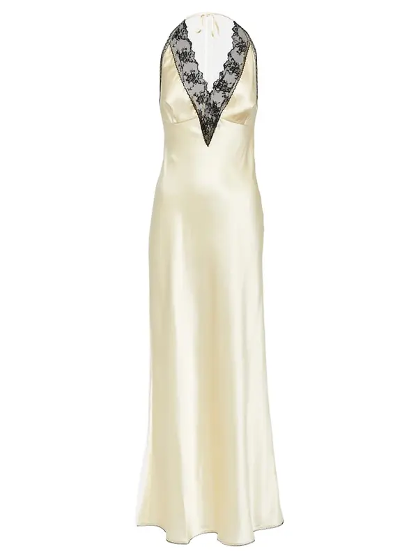 SIR. Silk Maxi Gown - Yellow