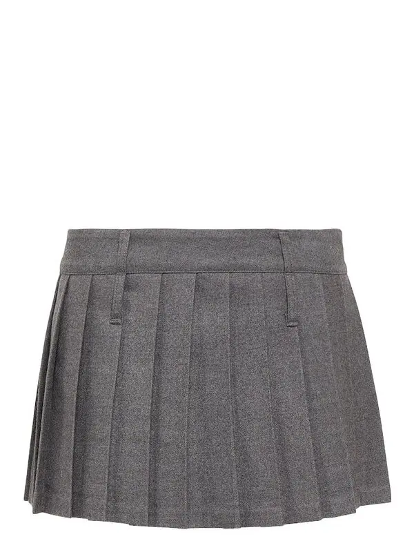 THE FRANKIE SHOP Blake Pleated Miniskirt - Grey